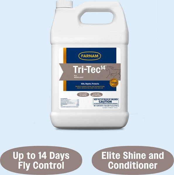 FARNAM Tri-Tec 14 Fly Repellent for Horses, 1-gal bottle - Chewy.com
