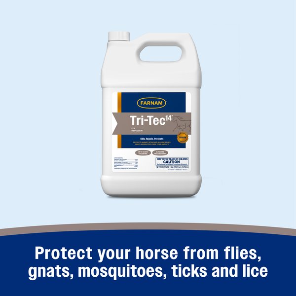 FARNAM Tri-Tec 14 Fly Repellent for Horses, 1-gal bottle - Chewy.com
