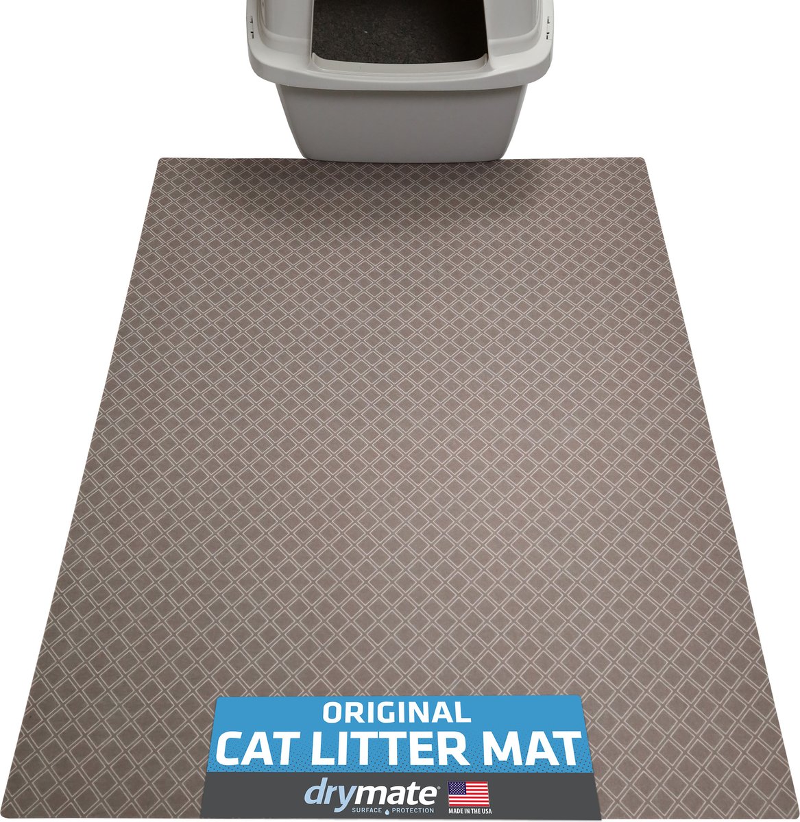 DRYMATE Protective & Decorative Cat Litter Mat, Taupe, X-Large, 29-in x ...