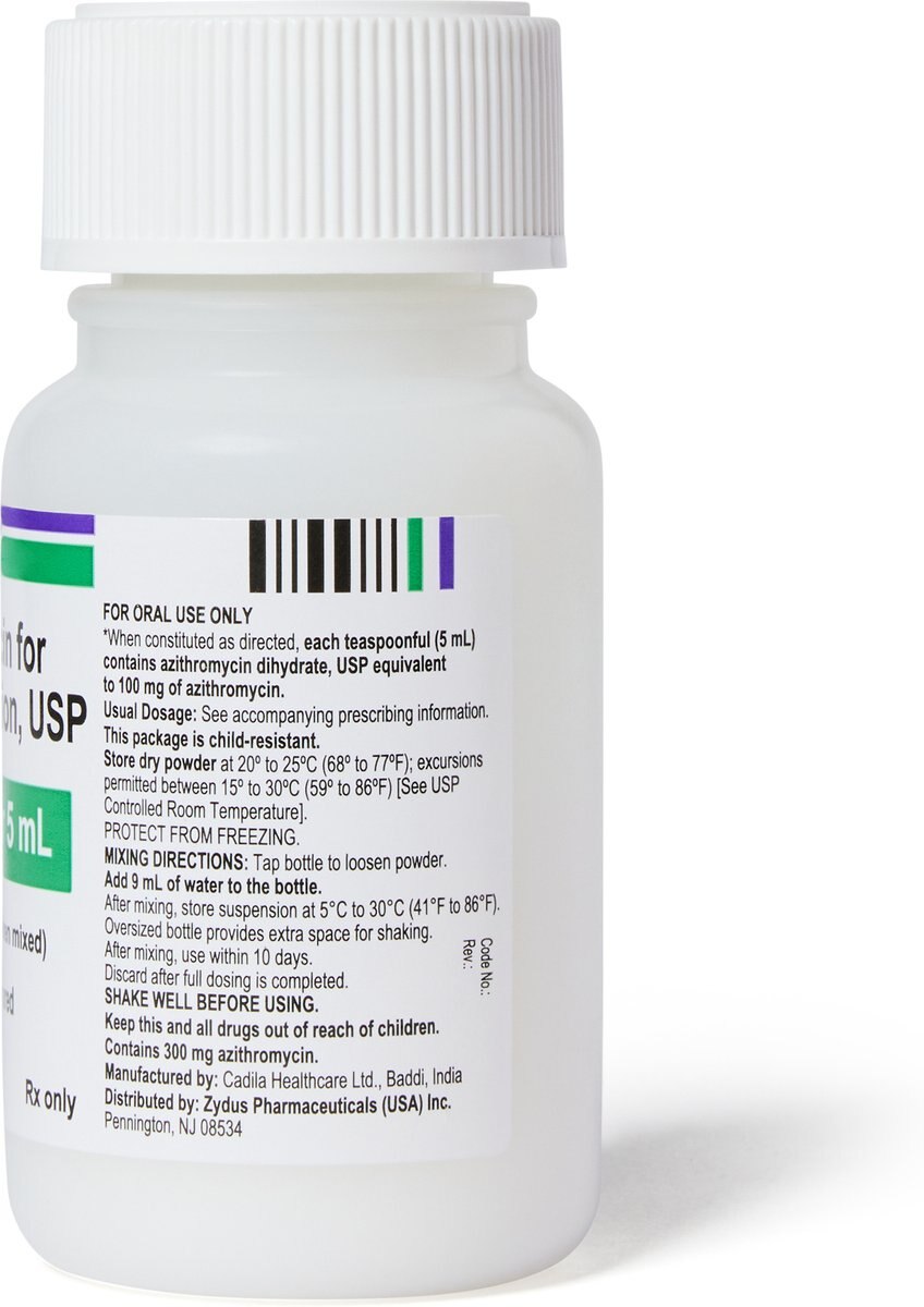 AZITHROMYCIN (Generic) Flavored Powder for Oral Suspension, 100 mg/5 mL ...