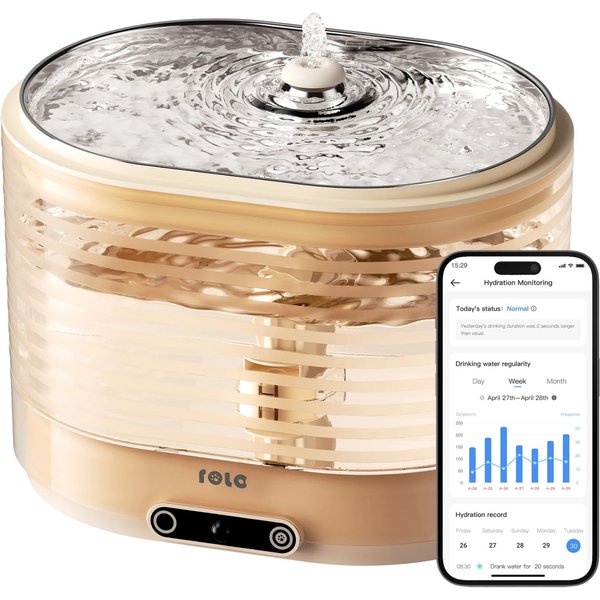 HANAMYA Automatic Dog & Cat Water Fountain, White - Chewy.com