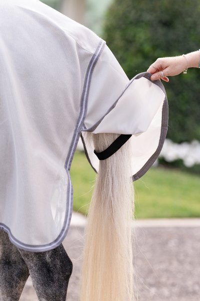 AMIGO Bug Rug Plus Pony Fly Sheet, Silver with Titanium Grey & Silver ...