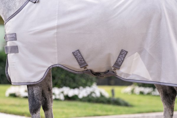 AMIGO Bug Rug Plus Pony Fly Sheet, Silver with Titanium Grey & Silver ...