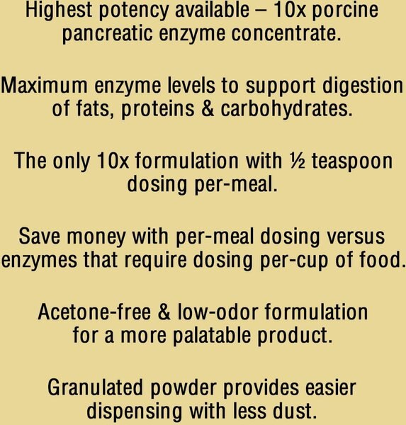 PAN-TENEX 10x Digestive Enzymes Granule Supplement for Dogs, 8.8-oz jar ...