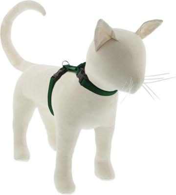 LUPINEPET Basic Solid H-Style Cat Harness, Green, Large: 12 to 20-in ...