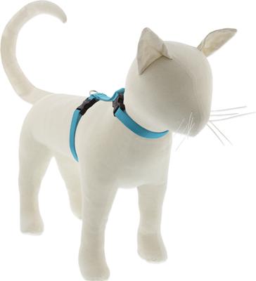 LUPINEPET Basic Solid H-Style Cat Harness, Aqua, Small: 9 to 14-in ...