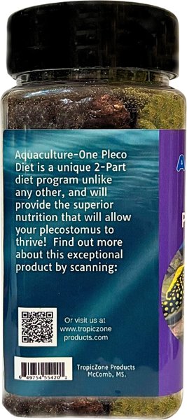 AQUACULTURE-ONE Bottom Dwellers Performance Pleco Diet Fish Food, 4-oz ...