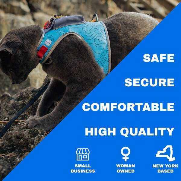 TRAVEL CAT The Pathfinder Reflective Cat Harness with GPS Tracker ...