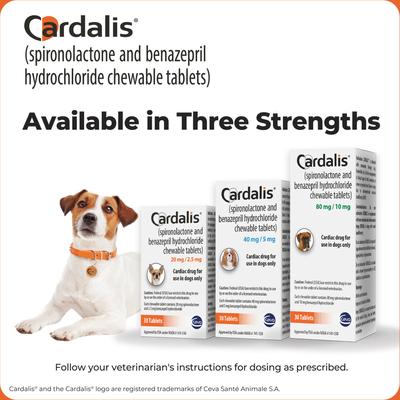 CARDALIS (Spironolactone/Benazepril) Chewable Tablets for Dogs, 20mg/2 ...