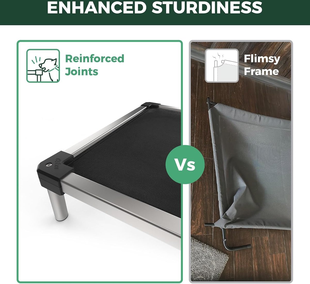 FXW Titanest Cooling Chew-Proof Elevated Dog Bed, Grey, X-Large: 56-inch - Chewy.com