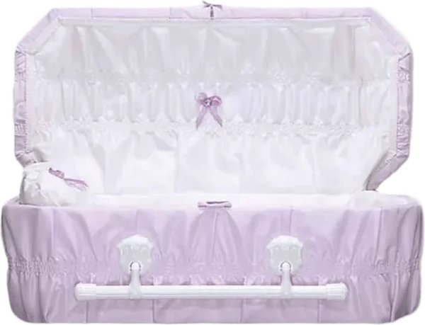 TITAN CASKET Octagon Cloth Covered Casket, Lilac, 1-ft 9-in - Chewy.com