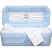TITAN CASKET Premium Cloth Covered Wood Pet Casket, Sky Blue, 2-ft 6-in ...