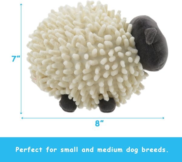 LINZY TOYS Chubby Lamb Squeaky Plush Dog Toy, White, 7-in - Chewy.com