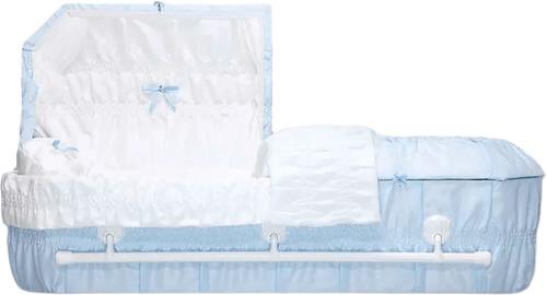 TITAN CASKET Octagon Cloth Covered Casket, Sky Blue, 3-ft 6-in - Chewy.com