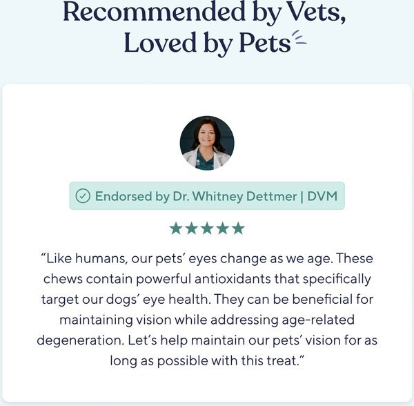 PAWFY Eye Support Peanut Butter Flavor Supplement for Dogs, 30 count ...