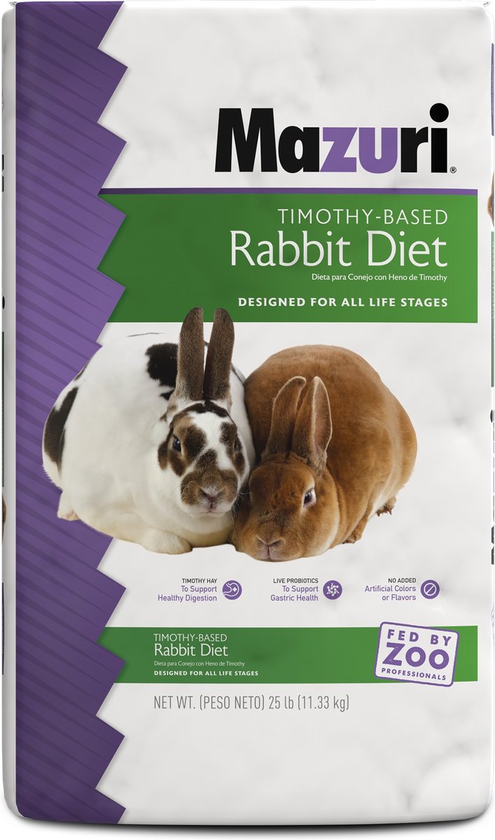 MAZURI Timothy Based Rabbit Food, 25-lb bag - Chewy.com