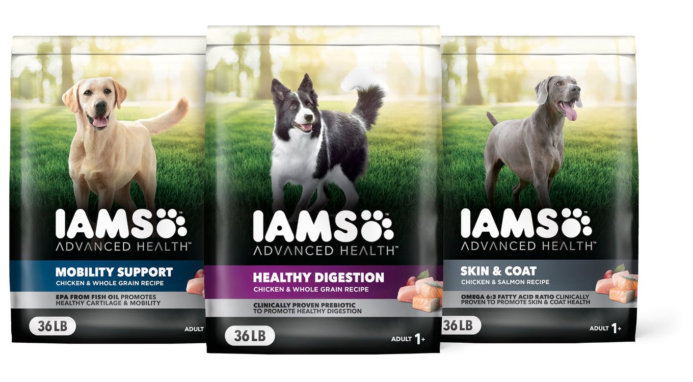 IAMS Advanced Health Skin & Coat Chicken & Salmon Recipe Adult Dry Dog ...