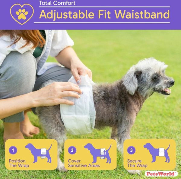 Out of Stock - PETSWORLD Super Absorbent Comfort Fit Disposable Male ...