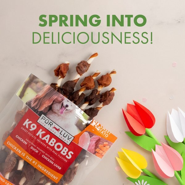 PUR LUV K9 Kabob Real Chicken & Sweet Potato Dog Treats, 12-oz bag ...