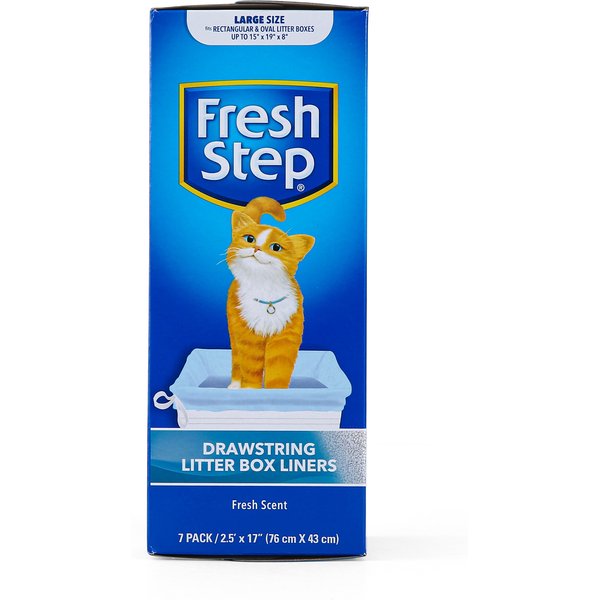 FRESH STEP PRODUCTS Drawstring Scented Litter Box Liner, 7 count, Large ...