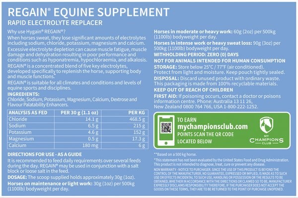 HYGAIN Regain Powder Horse Supplement, 2.65-lb bag - Chewy.com