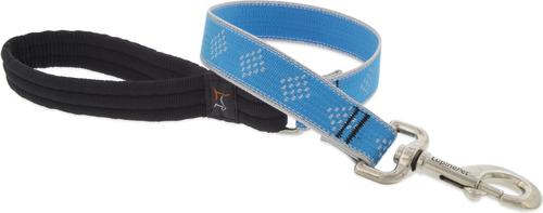 LUPINEPET Reflective Diamonds Padded Handle Dog Leash, Blue Diamond ...