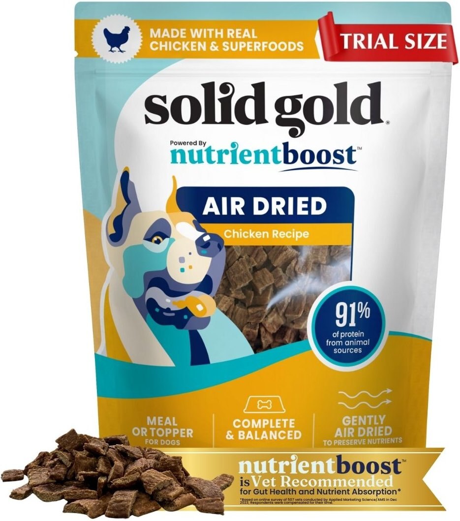SOLID GOLD Complete & Balanced Chicken Recipe Air Dried Dog Food Topper ...