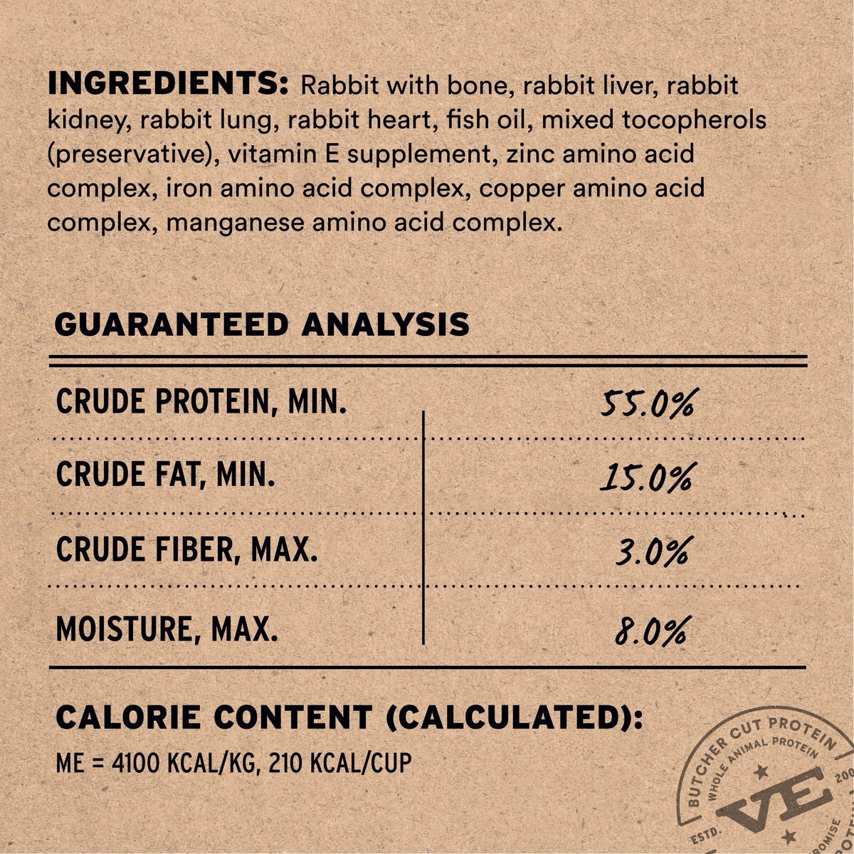 VITAL ESSENTIALS Freeze-Dried Raw Rabbit Entree & Mixer Cat Food ...