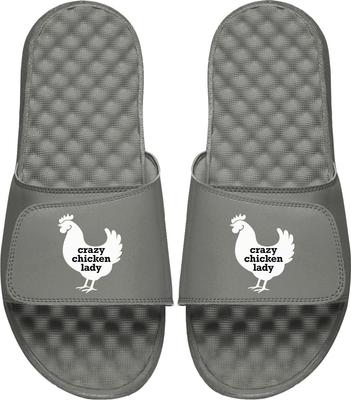 Discontinued - ISLIDE Crazy Chicken Lady Slides, Grey, W9 / M8 - Chewy.com