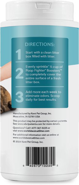 WORLD'S BEST Boosters Poop Fighter Scented Cat Litter Additive, 18-oz ...