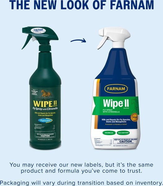 FARNAM Wipe Fly Spray with Citornella, 32-fl oz bottle - Chewy.com
