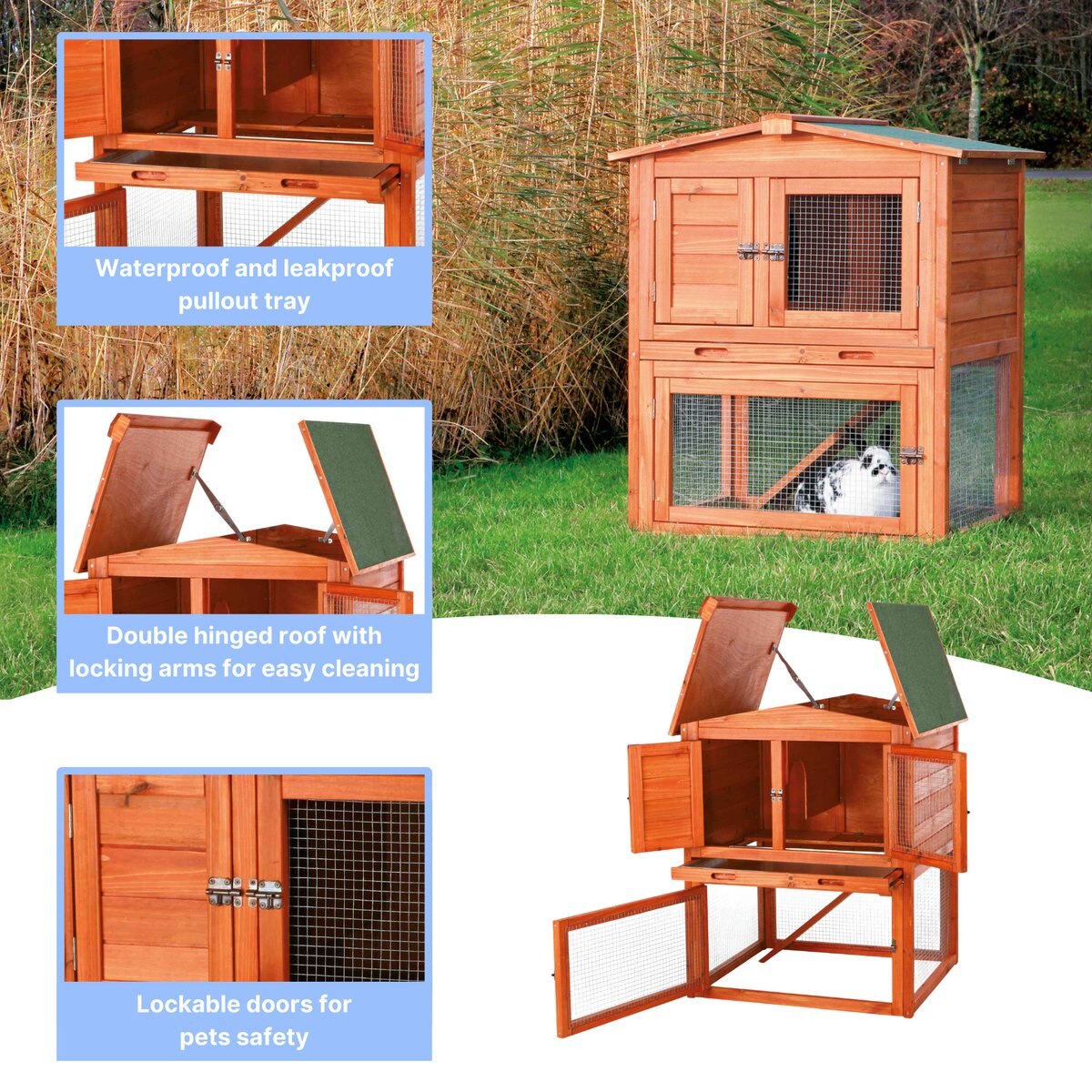 TRIXIE Rabbit Hutch with Peaked Roof - Chewy.com