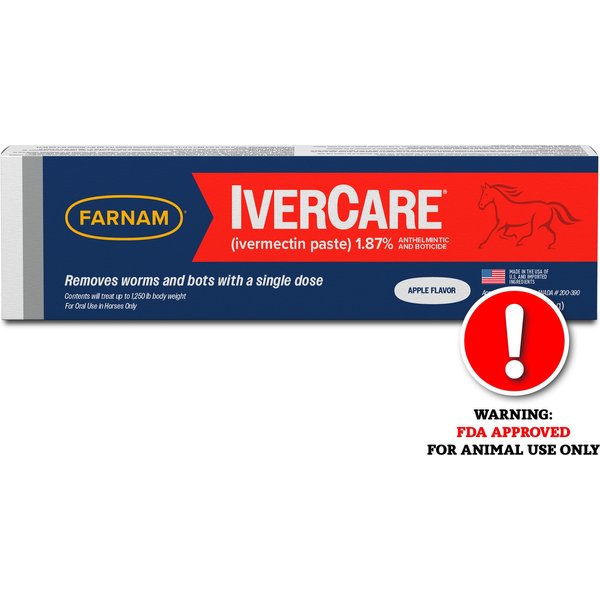 Out of Stock - FARNAM Ivercare Ivermectin 1.87% Paste Horse Dewormer ...