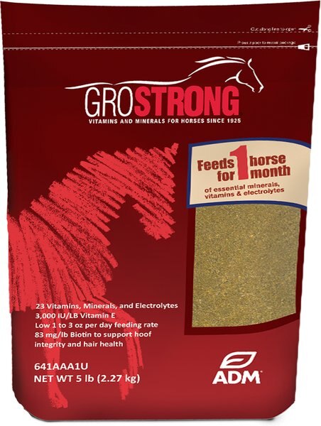 ADM GROSTRONG Granules Horse Supplement, 5-lb bag - Chewy.com