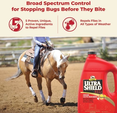 ABSORBINE Ultrashield Red Insecticide & Repellent Horse Fly Spray ...