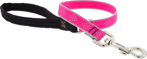LUPINEPET Reflective Diamonds Padded Handle Dog Leash, Pink Diamond ...