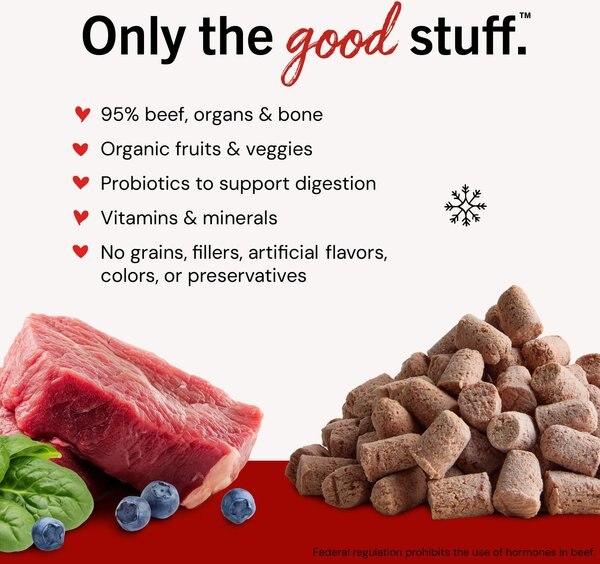 STELLA & CHEWY'S Stella's Super Beef Morsels Raw Frozen Dog Food, 4-lb ...