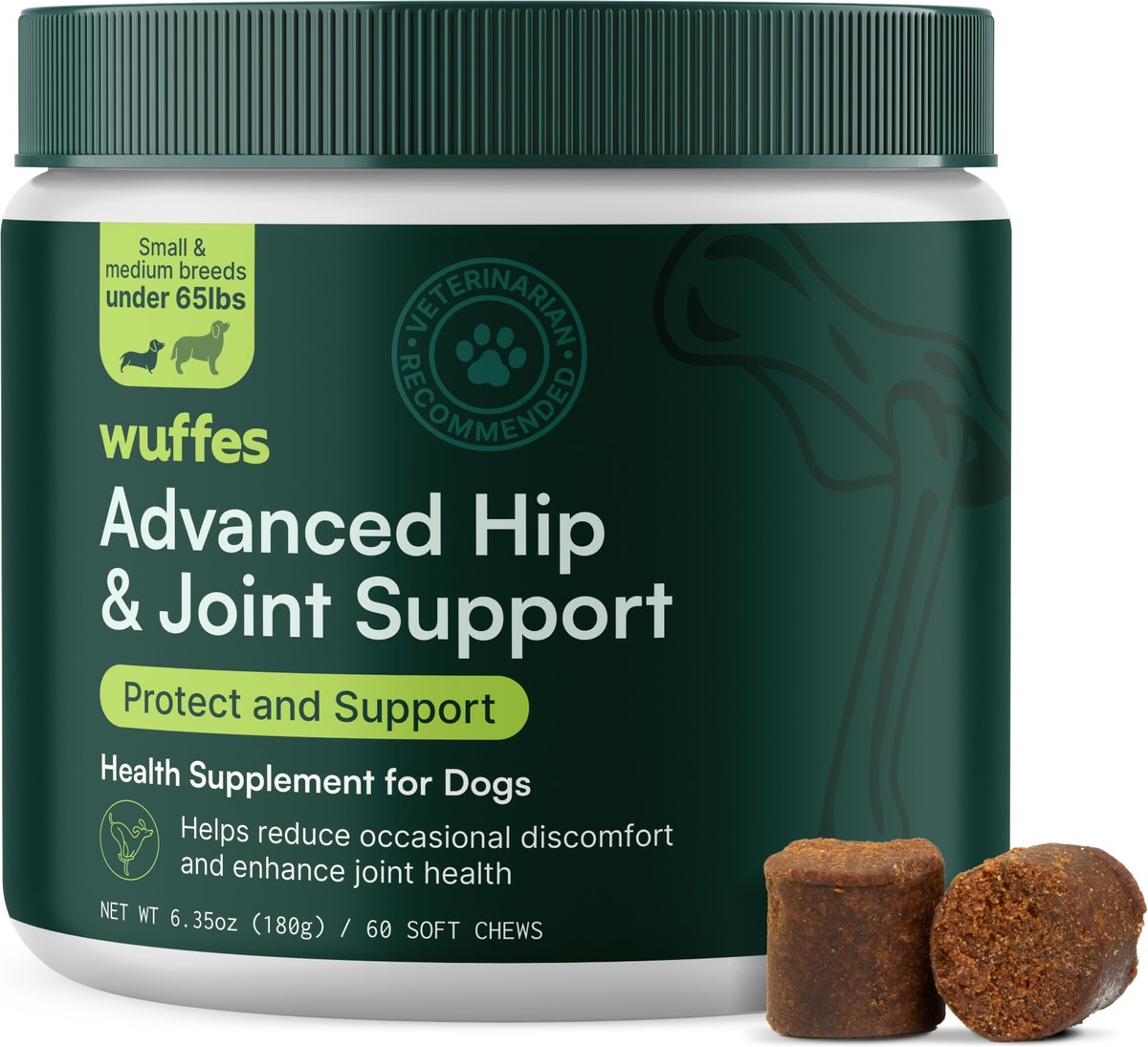 WUFFES Advanced Hip & Joint Supplement with Glucosamine & Chondroitin ...