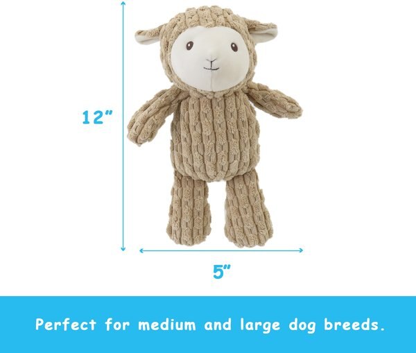 LINZY TOYS Lamb Squeaky Plush Dog Toy, 12-in, Brown - Chewy.com