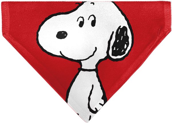BUCKLE-DOWN Peanuts Snoopy Smiling Slip-On Dog Bandana, Red - Chewy.com