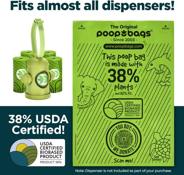 THE ORIGINAL POOP BAGS Countdown USDA Certified Biobased Rolls ...