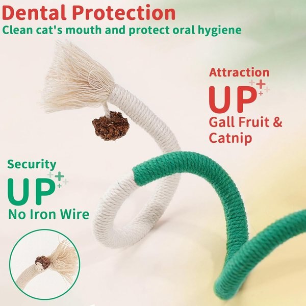 Temporarily Unavailable - LOVELY CAVES Teething Cat Rope Toy, 3 count ...