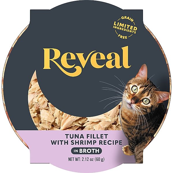 REVEAL Fish Selection Tuna in Broth Grain-Free Flaked Wet Cat Food, 2. ...