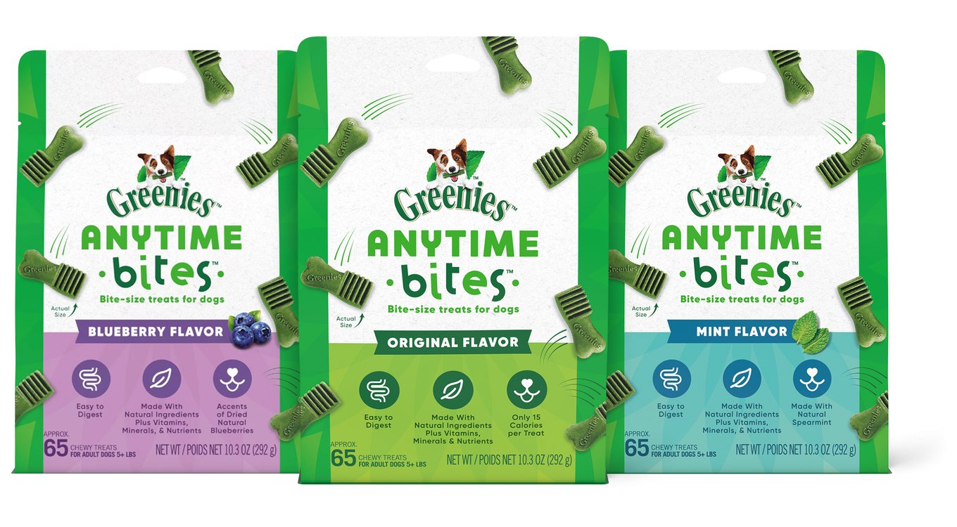 GREENIES Anytime Bites Mint Flavor Soft & Chewy Dog Treats, 10.3-oz bag ...