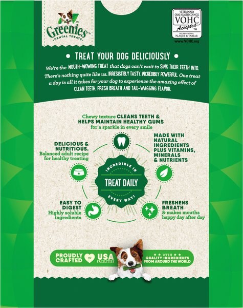 GREENIES Petite Natural Original Chicken Flavor Dental Dog Treats, 45 ...