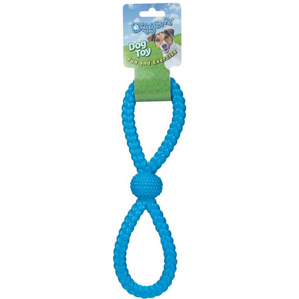 Out of Stock - DIGGER'S Figure 8 Tugger Dog Chew Toy, Blue - Chewy.com