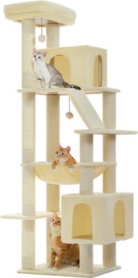 PAWZ ROAD 71-in Large Hammock Polyester Cat Tree & Condo, X-Large ...