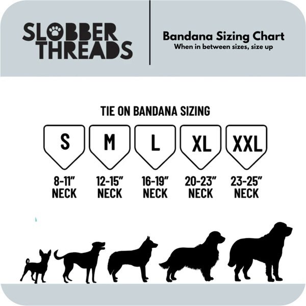 SLOBBER THREADS Tropical Vibin' Dog Bandana, Medium - Chewy.com