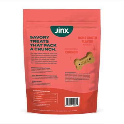JINX Salmon Bone Broth Biscuits Crunchy Dog Treats, 16-oz bag - Chewy.com