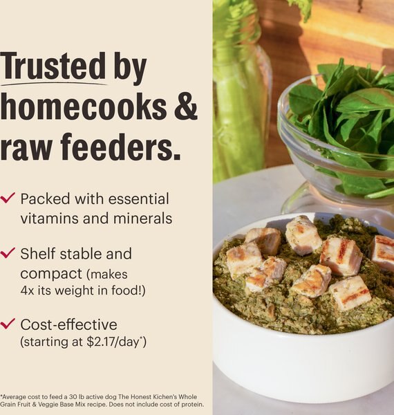 THE HONEST KITCHEN Wholemade Grain-Free Fruit & Veggie Base Mix ...